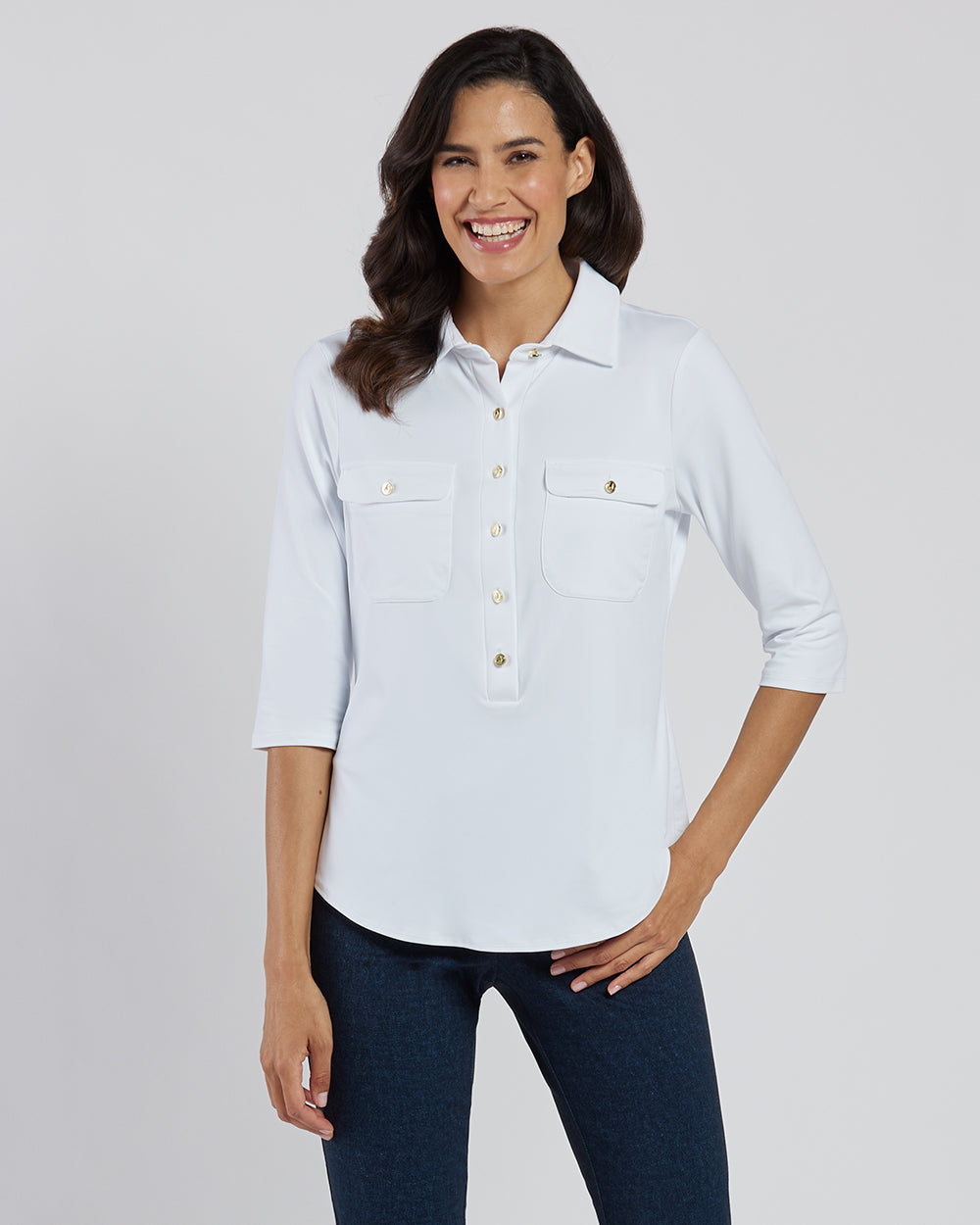 Sylvia Top Jude Cloth in White| Jude Connally