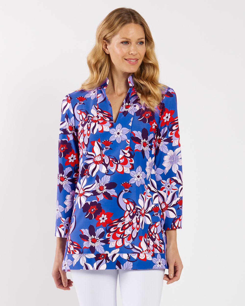 Chris Top Jude Cloth in Twirling Peacock Cobalt| Jude Connally