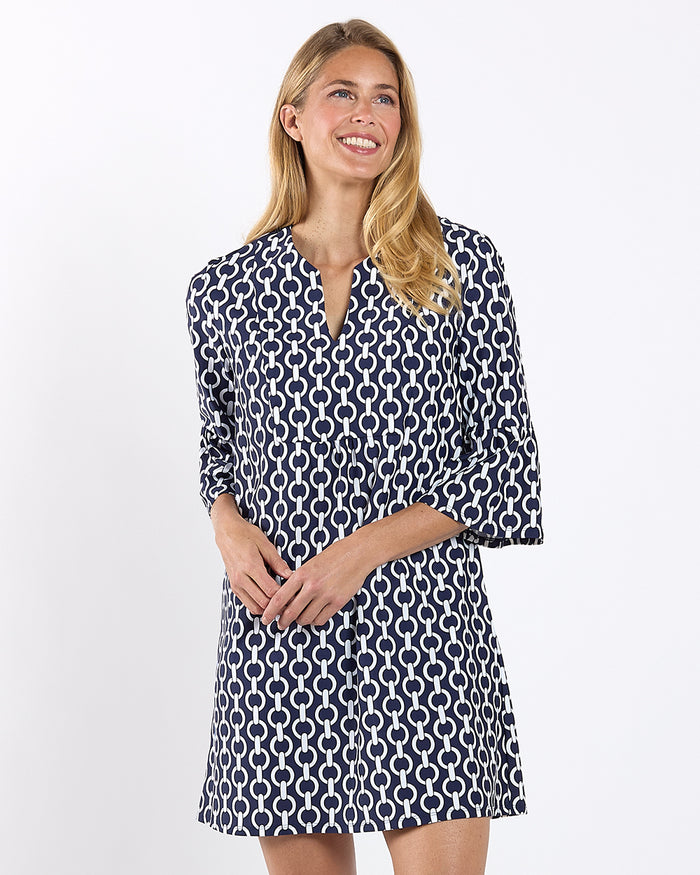 Kerry Dress Jude Cloth in Chains Navy| Jude Connally