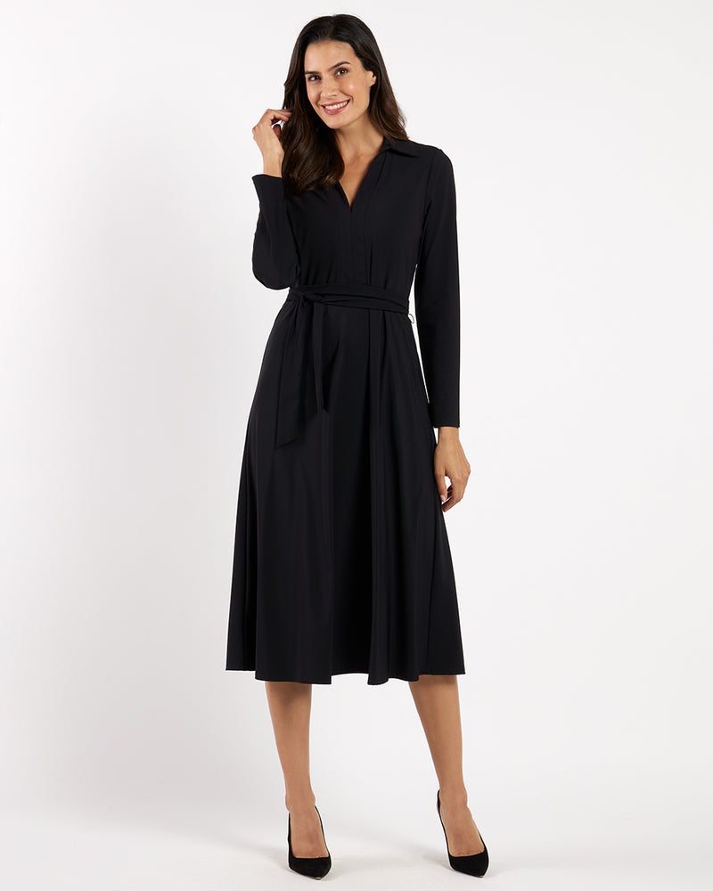 Delphine Dress Lightweight Jude Cloth in Black| Jude Connally