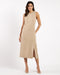 Darcy Dress Faux Suede in Camel| Jude Connally