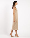 Darcy Dress Faux Suede in Camel| Jude Connally