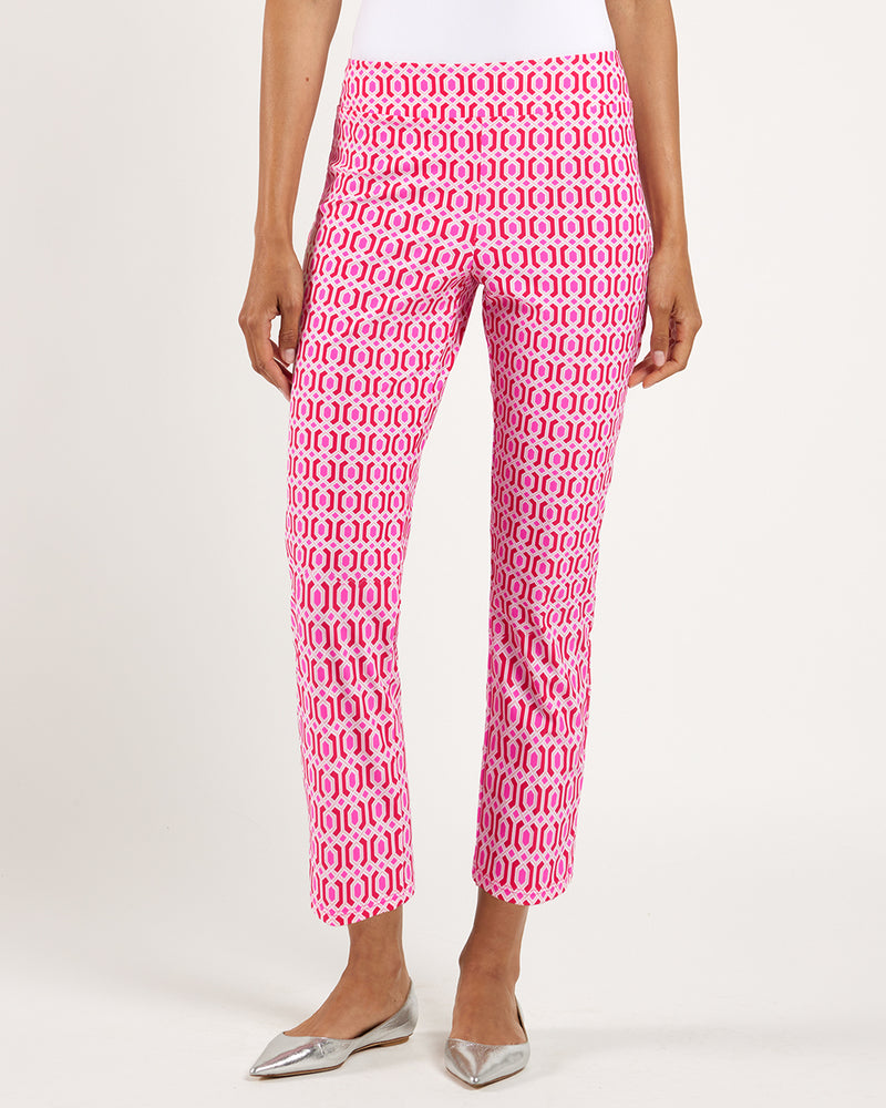 Lucia Pant Jude Cloth in Terrace Geo Peony Pink| Jude Connally