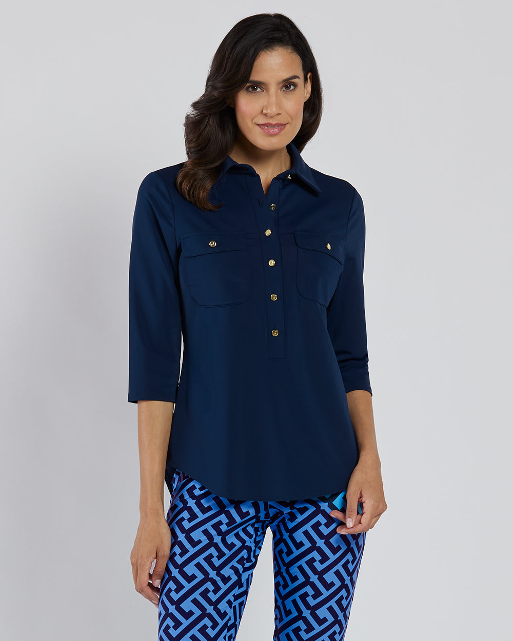 Sylvia Top Jude Cloth in Navy | Jude Connally