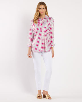 Hadley Top Jude Cloth in Petite Rattan Raspberry Gold| Jude Connally