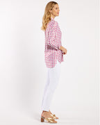 Hadley Top Jude Cloth in Petite Rattan Raspberry Gold| Jude Connally