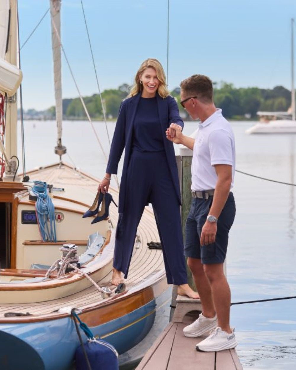 Emma Jacket Lightweight Jude Cloth in Navy | Jude Connally